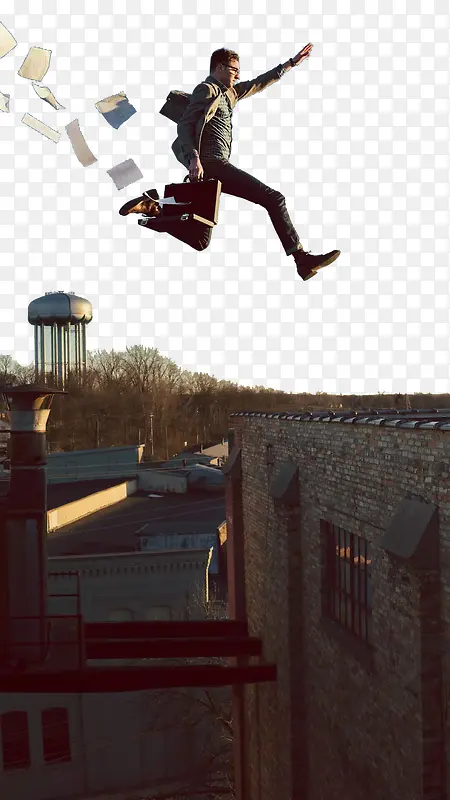 飞跃的公文包男子PNG图片素材下载_图片编号ygewxxkk-免抠素材网