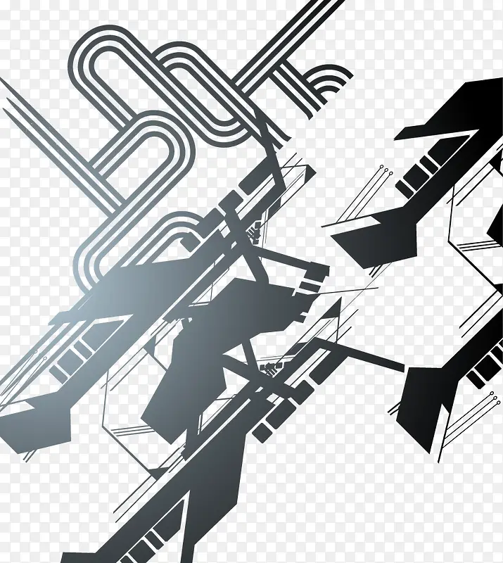 抽象科技几何线条PNG图片素材下载_图片编号yrvlnken-免抠素材网