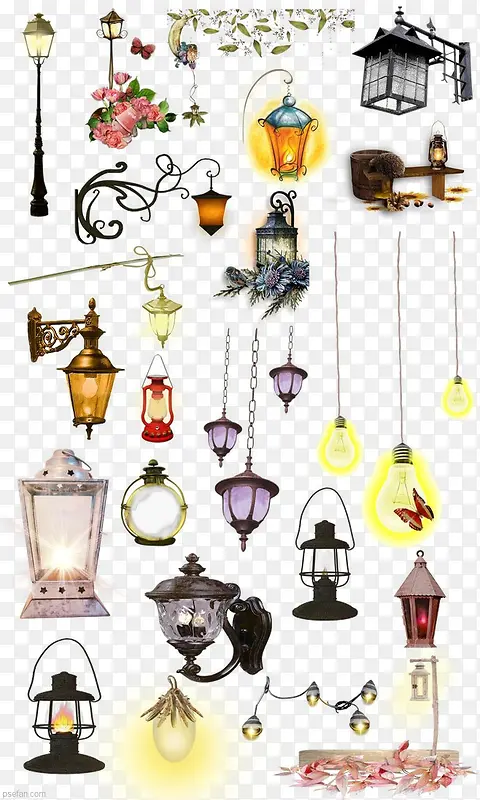 韩式卡通手绘灯素材PNG图片素材下载_图片编号ynzagpzg-免抠素材网