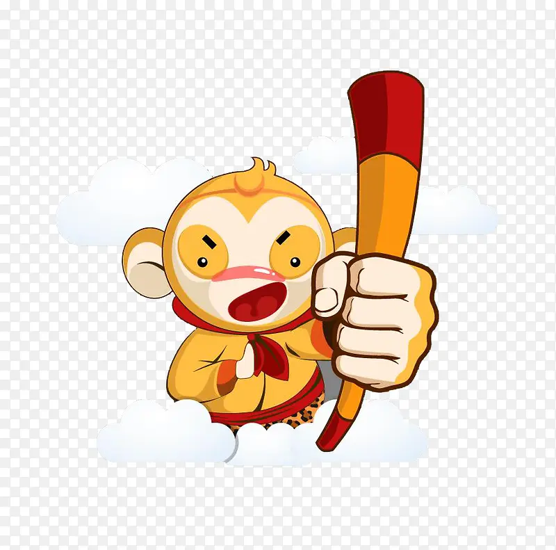 卡通小猴金箍棒PNG图片素材下载_图片编号yanppkbp-免抠素材网