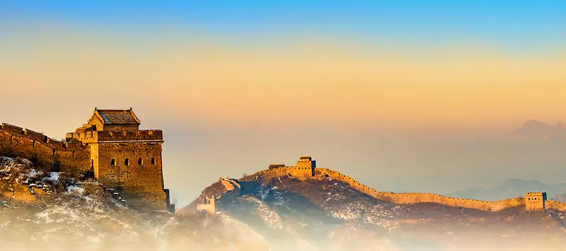 自然美蓝天长城旅游banner背景图片素材下载_图片编号yzvodkrm-免抠素材网