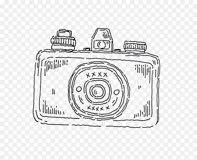黑白简笔画照相机PNG图片素材下载_图片编号ypkklvga-免抠素材网