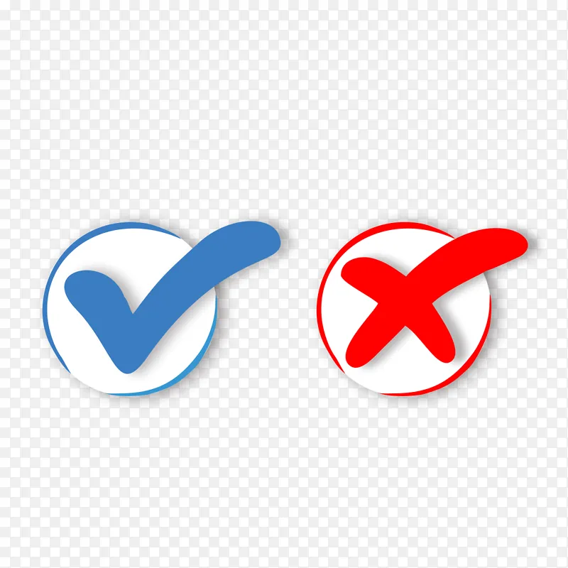 对号 错号 红色蓝色 手绘 矢量PNG图片素材下载_图片编号vqegxdkzpq-免抠素材网